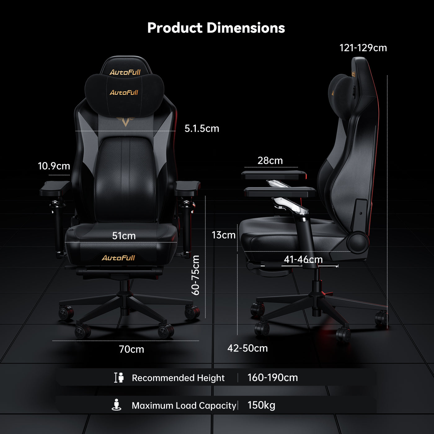 AutoFull M6 Pro Gaming Chair with Ventilation & Heating Cushion