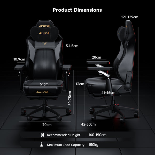 AutoFull M6 Pro Gaming Chair with Ventilation & Heating Cushion