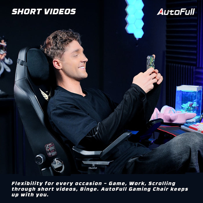 AutoFull M6 Gaming Chair, Premium, with Footrest